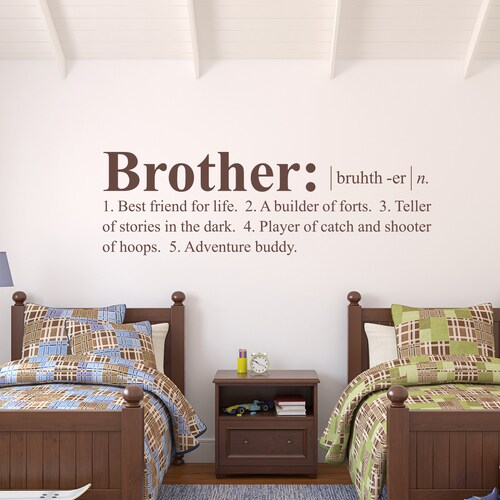 Brother Definition Decal Shared Boy Bedroom Decor - Etsy