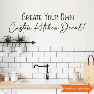 Custom Kitchen Decal | Create Your Own Decal | Design Your Own Kitchen ...