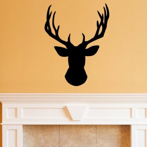 Buck Wall Decal Man Cave Wall Art Deer Head Vinyl Hunter - Etsy