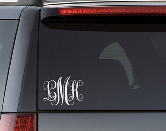 Monogram Car Decal - Etsy