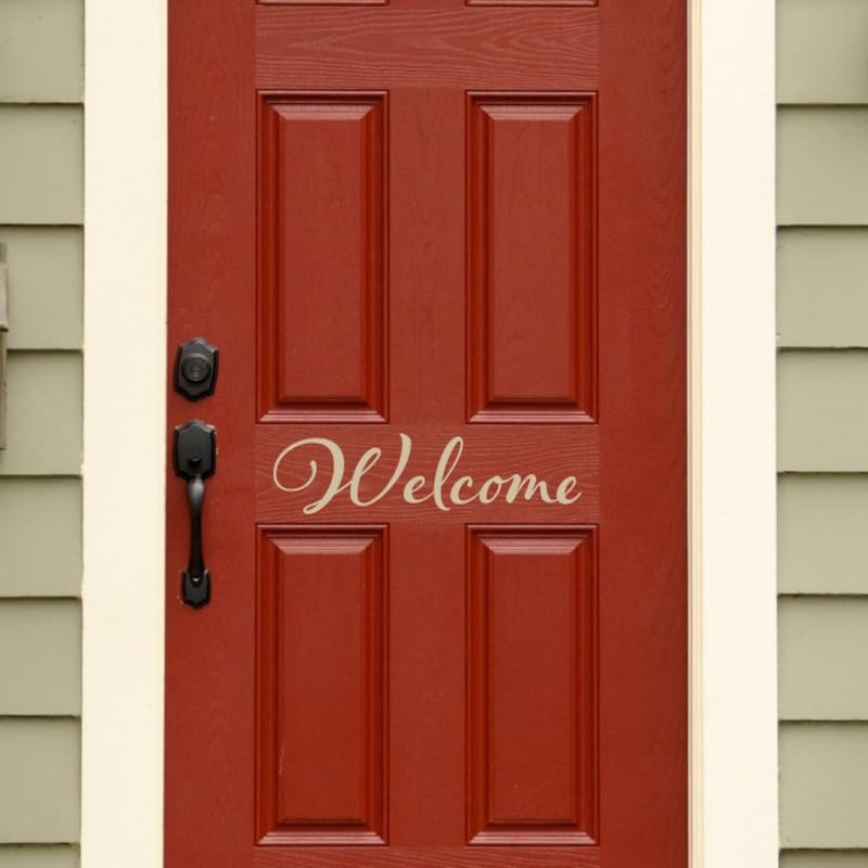 Welcome Door Decal - Etsy
