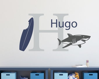 Shark Wall Decal Great White Shark Home Decor Mural Peel & - Etsy