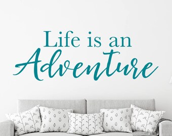 Life is an Adventure-vinyl Wall Decal Wall Quotes Family - Etsy