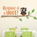 Reading is a Hoot Decal | Children Wall Art Vinyl | Teacher or Library ...