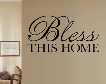 Bless This Mess Vinyl Wall Decal Art Sticker Quote Vinyl - Etsy