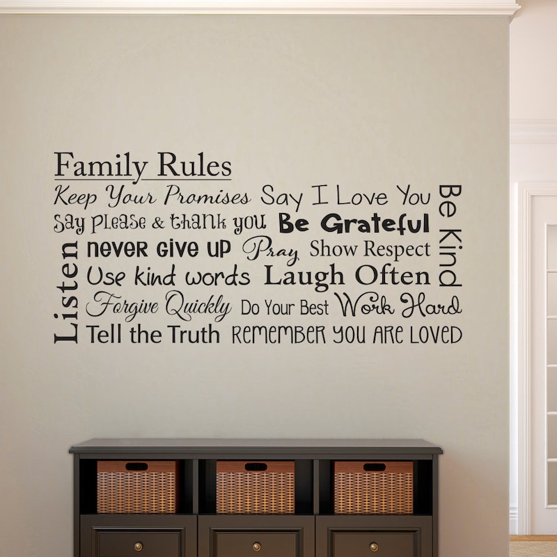 Family Rules Decal - Etsy