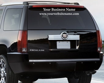 Car Decal Advertise your business Name and website on your | Etsy