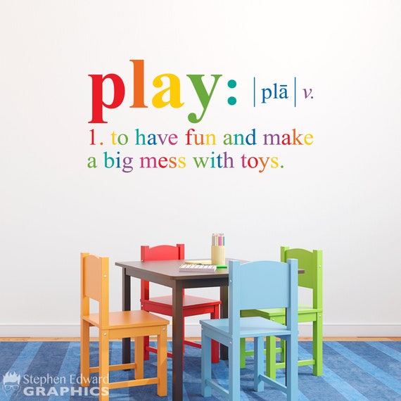 Rainbow Play Definition Wall Decal Dictionary Definition - Etsy