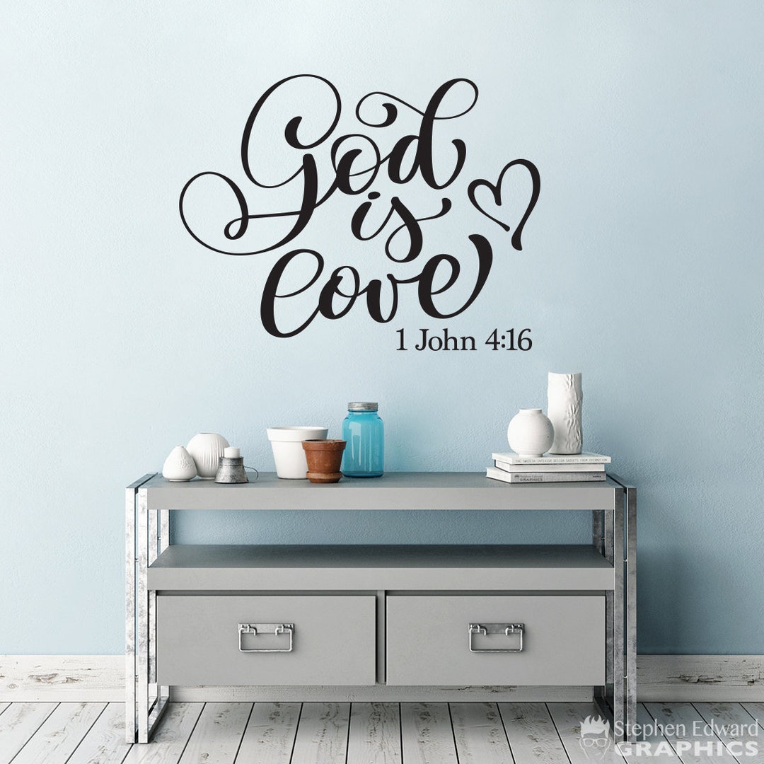 God is Love Wall Decal: Christian Home Decor - Etsy