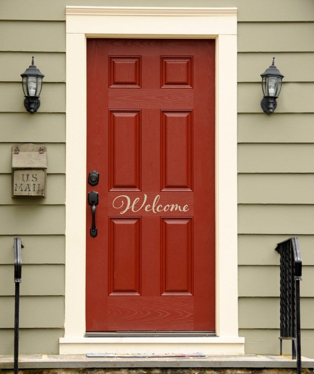 Welcome Door Decal: Script Font, Indoor/outdoor Decor - Etsy