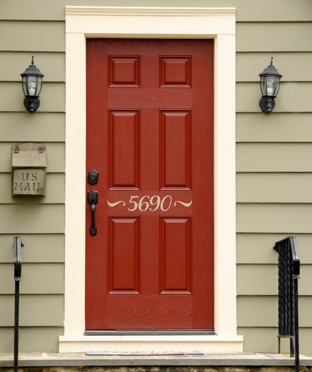 Address Decal | Front Door Numbers | Outdoor Script Vinyl Decal - Etsy