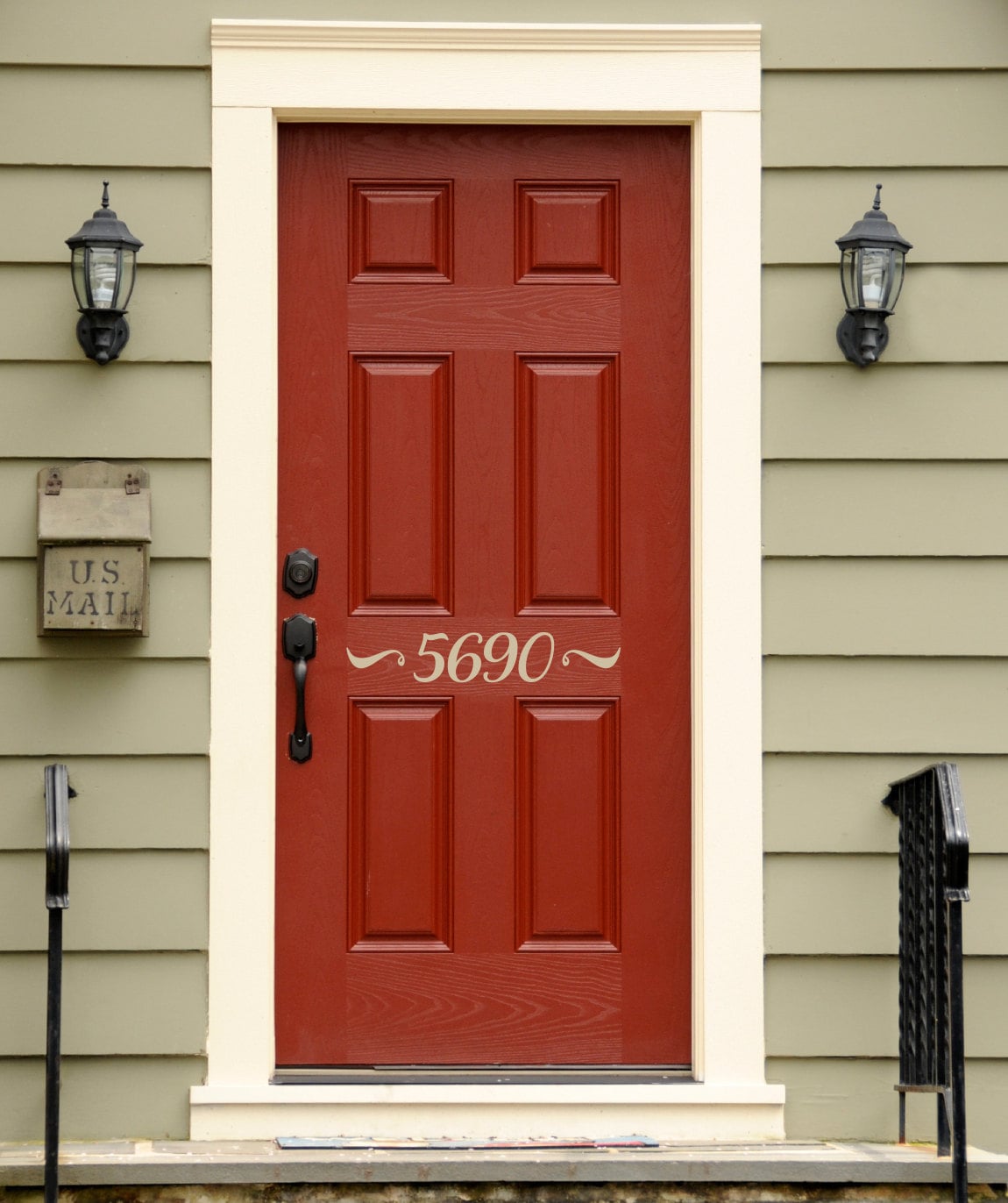 Address Decal | Front Door Numbers | Outdoor Script Vinyl Decal - Etsy