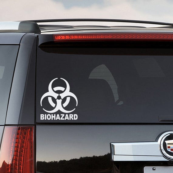 Biohazard Car Decal Hazardous Material SUV Decal Biohazard | Etsy