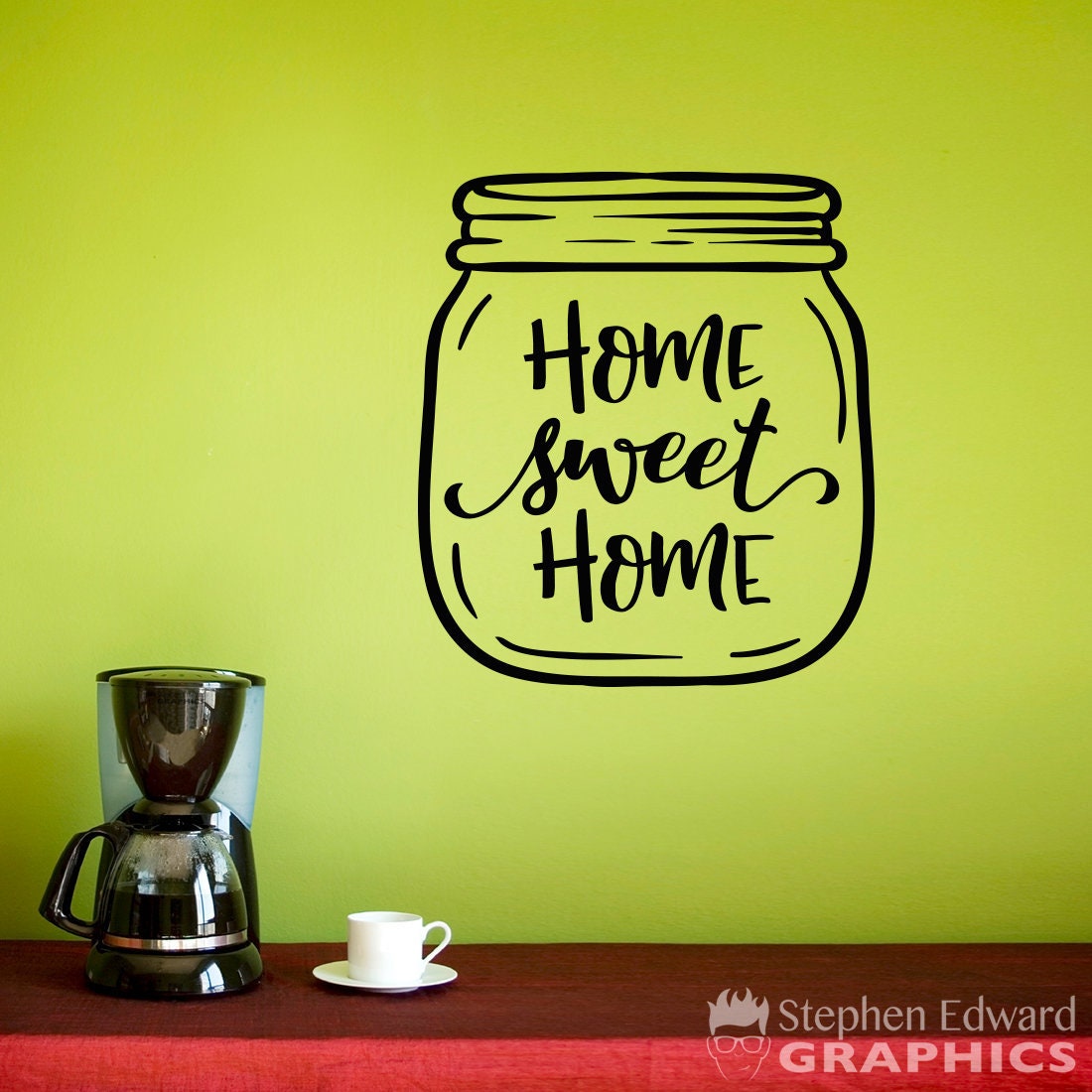 Country Kitchen Mason Jar Mason Jar Decal Farm Style DIY Decal Home ...