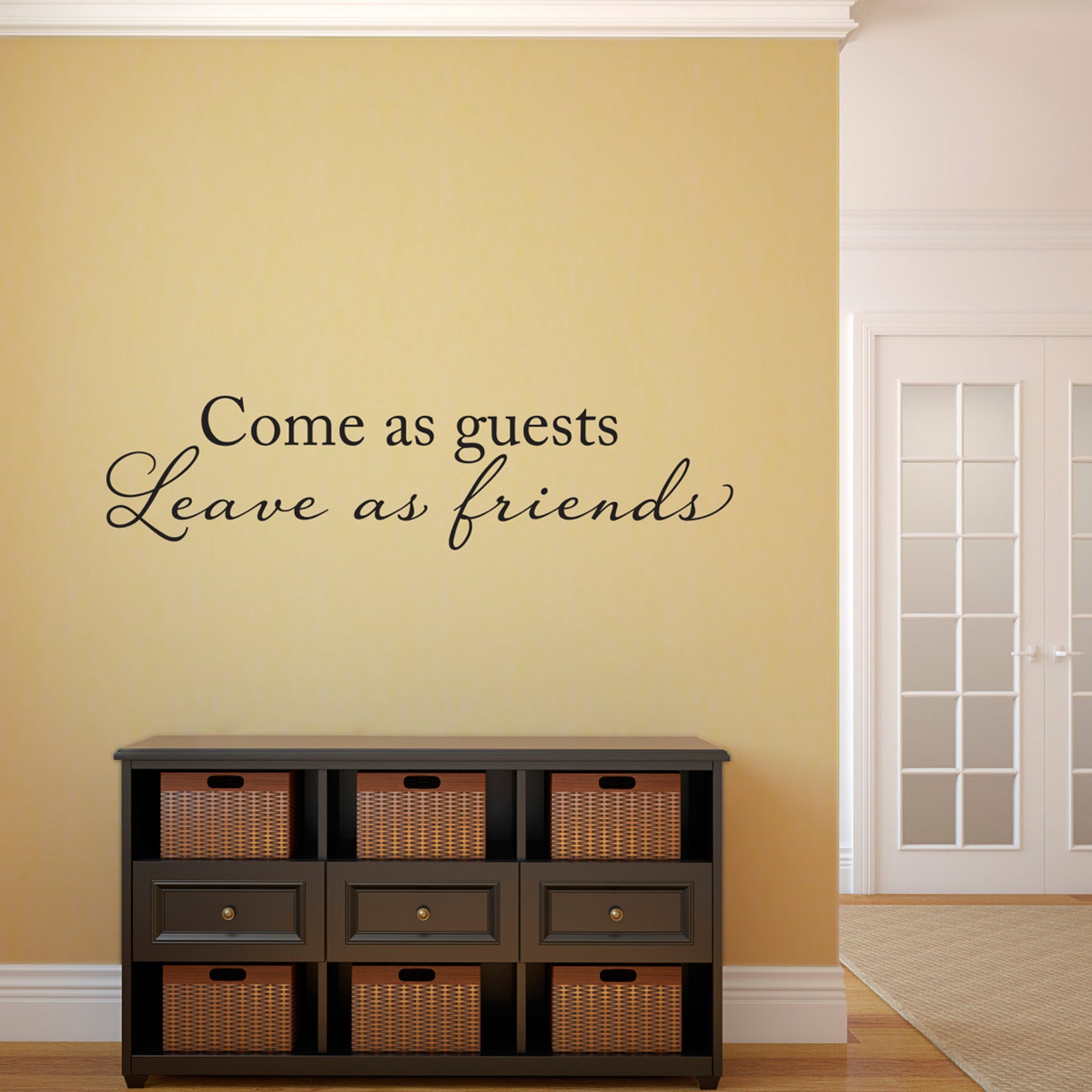 Come as Guests Leave as Friends Decal Entryway Decor Foyer | Etsy