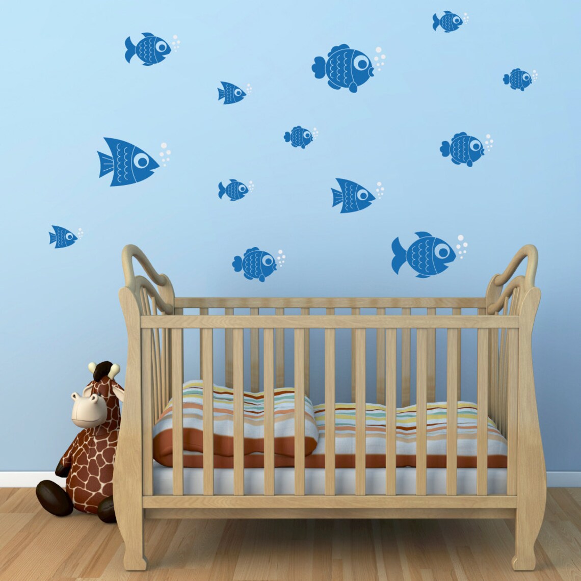 Fish Wall Decals Nursery Wall Stickers Set of 13 - Etsy