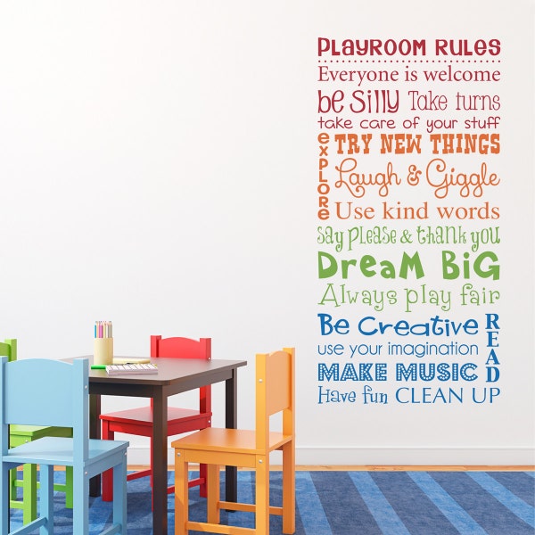 Rules Wall Decal - Etsy