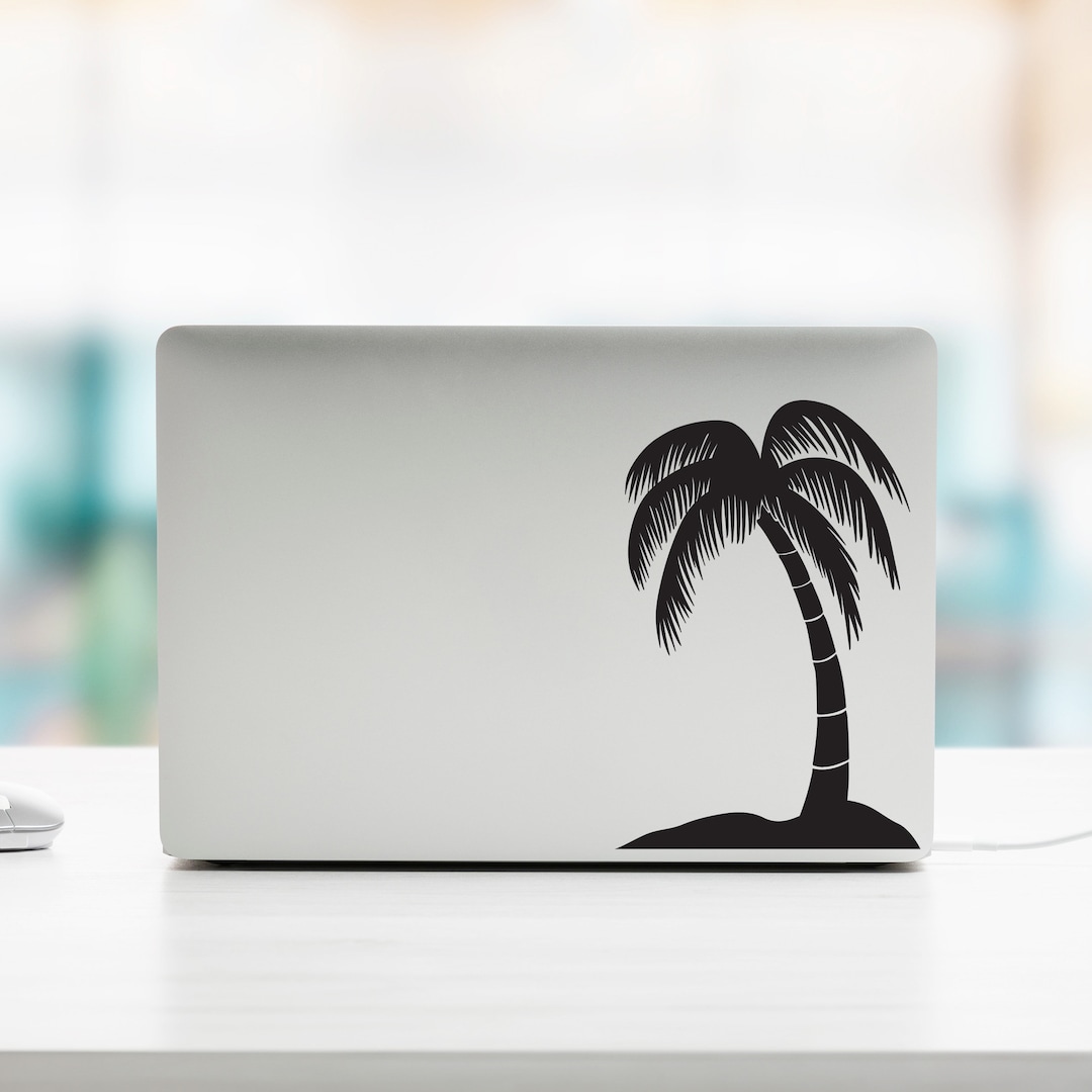 Palm Tree Laptop Decal | Tropical Computer Sticker | Laptop Accessory ...