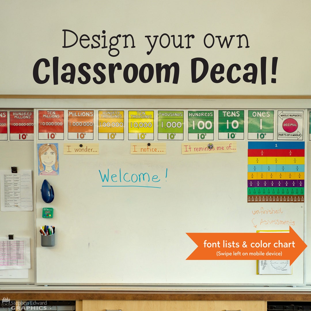 Design Your Own Classroom Decal | School Wall Art | Create Your Own ...