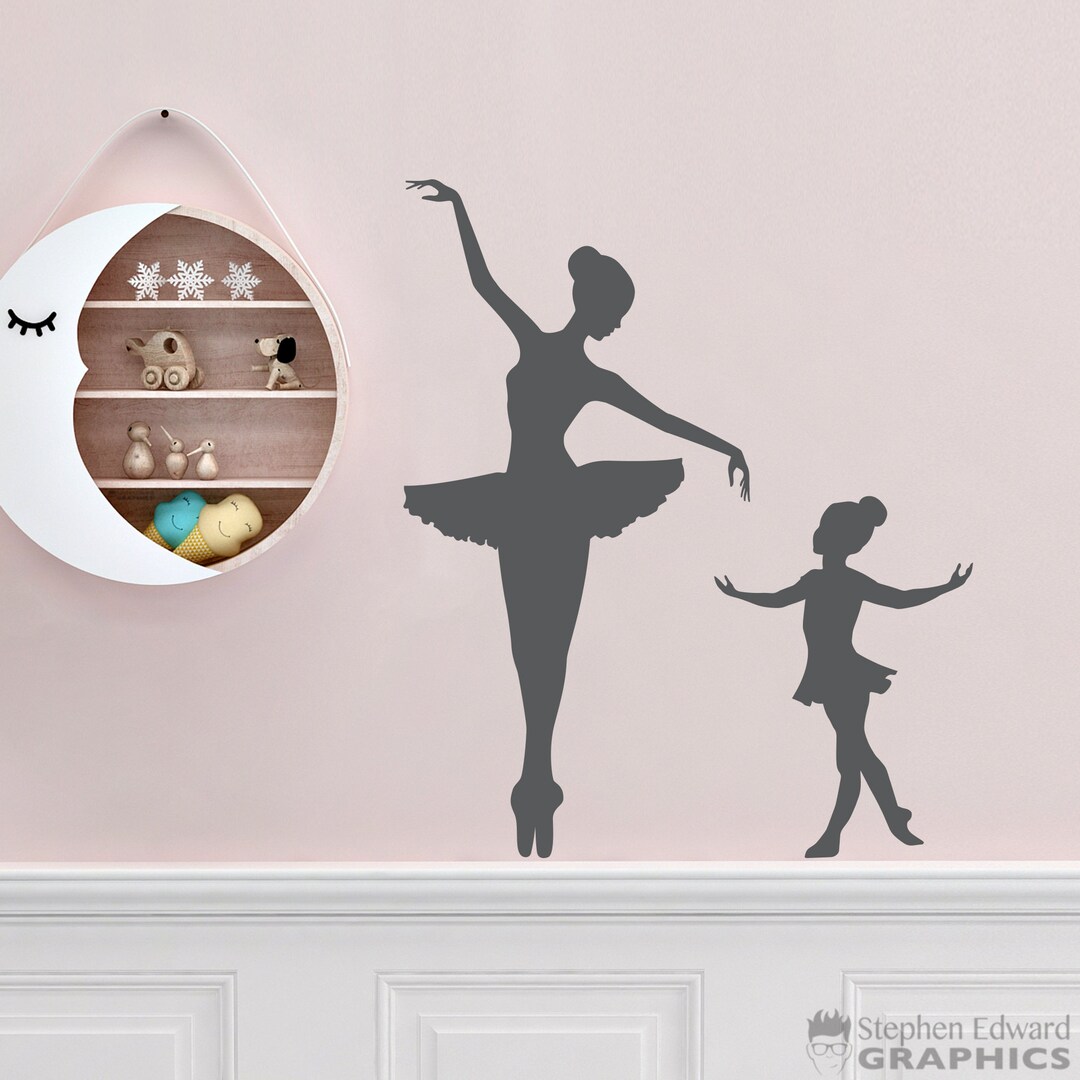 Big Ballerina Little Ballerina Decal Set | Girl Bedroom Wall Art ...