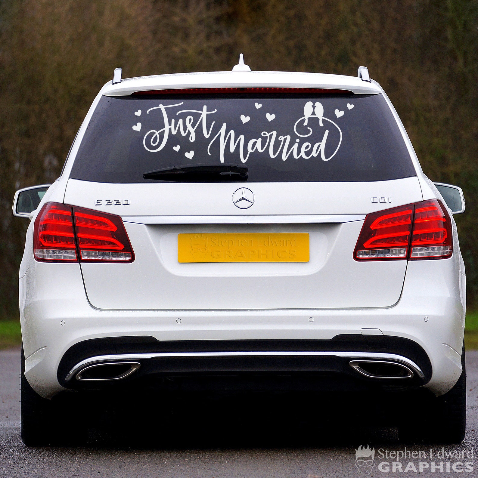 Just Married Decal Wedding Vehicle Sticker Car Decal - Etsy