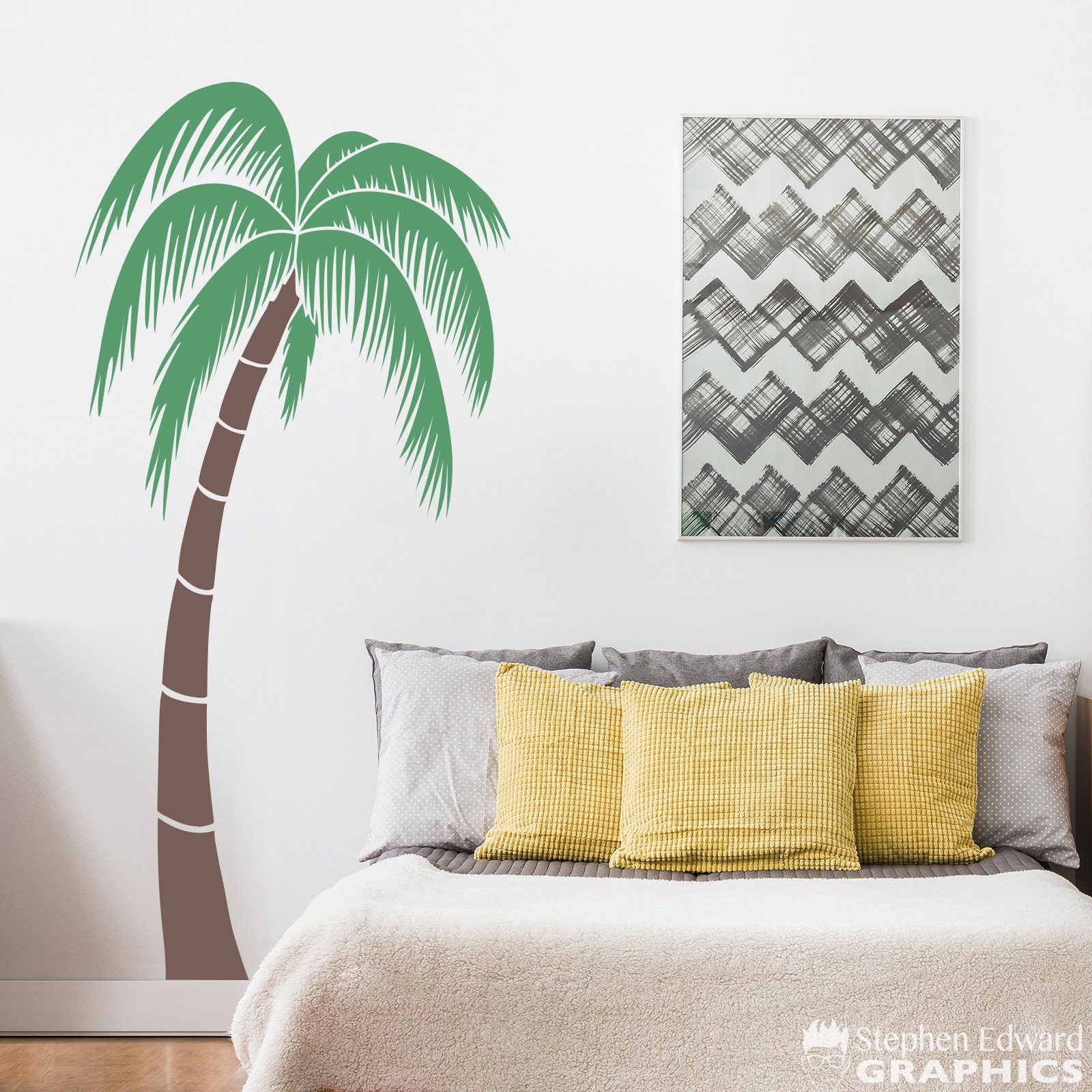 Palm Tree Decal Tropical Wall Vinyl Beach Decor - Etsy