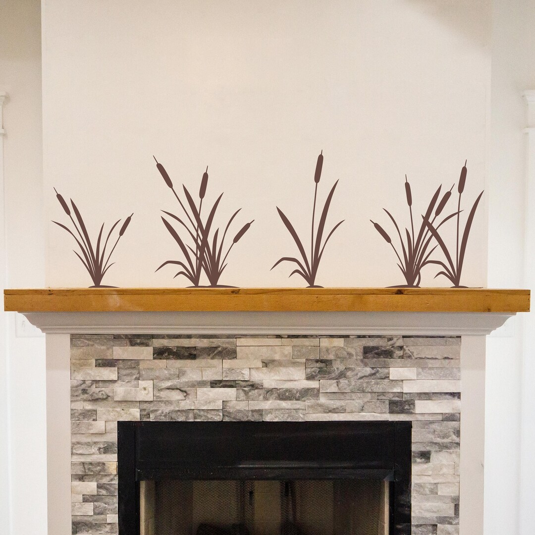 Cattail Wall Decal Set | Woodland Decor for Mantel, Cabin, or Lake ...