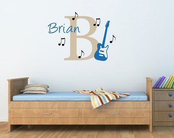 Guitar Wall Decal - Etsy