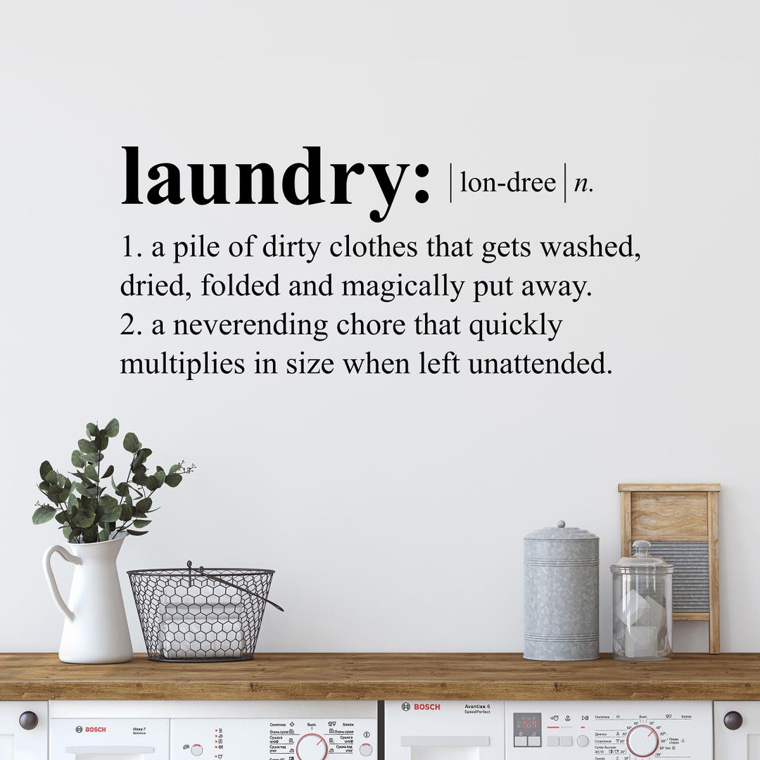 Laundry Definition Decal | Funny Laundry Room Decor - Etsy
