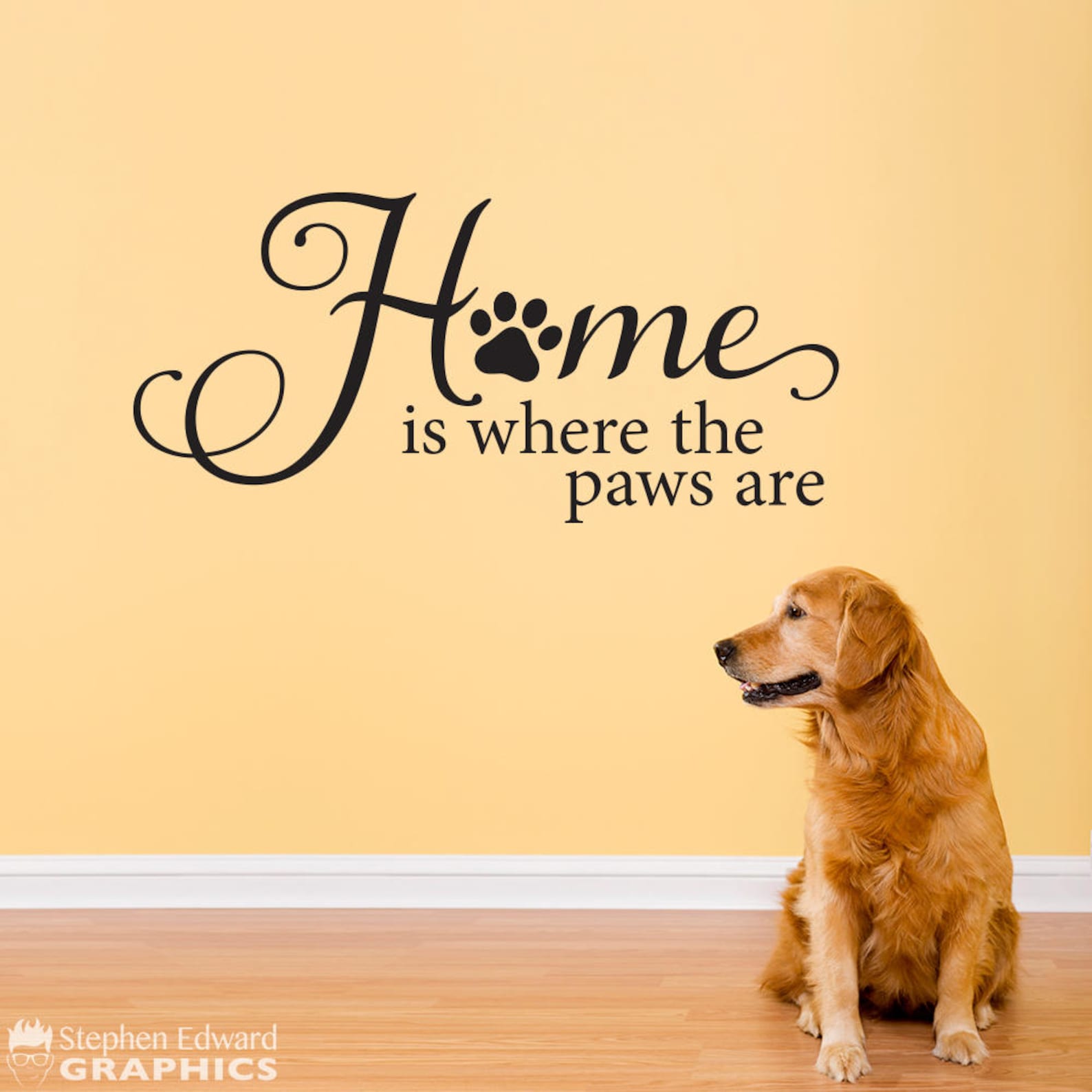 Home is Where the Paws Are Wall Decal Pet Decor Cat Vinyl - Etsy