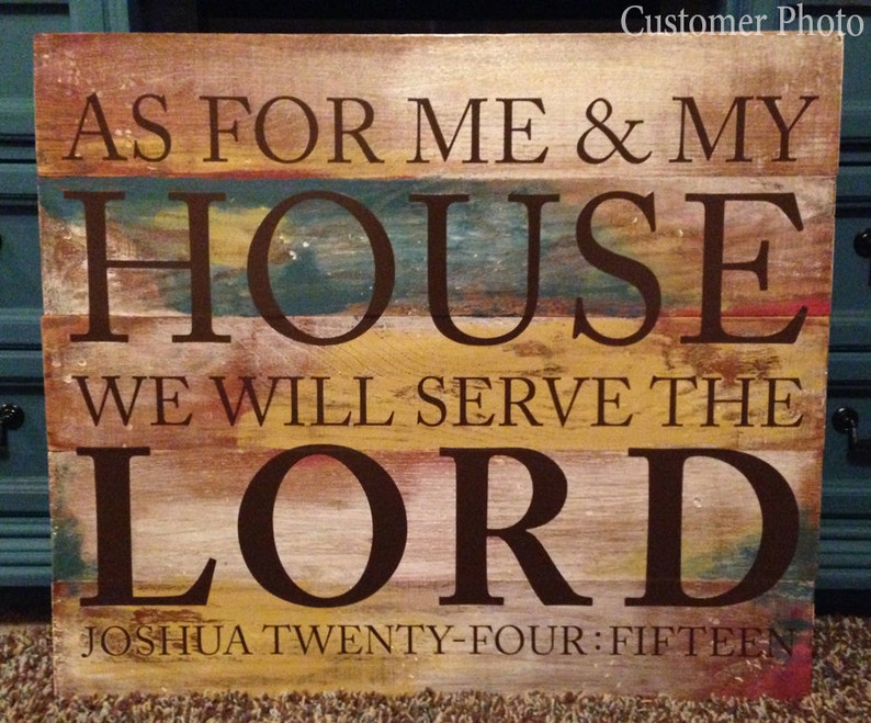 Joshua 24:15 Wall Decal as for Me and My House We Will Serve | Etsy
