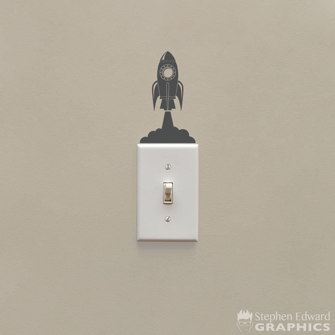 Rocket Light Switch Decal Lightswitch Space Decal Light | Etsy