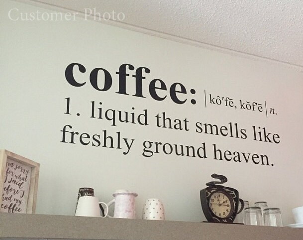 Coffee Wall Decal Dictionary Definition Decal Coffee - Etsy