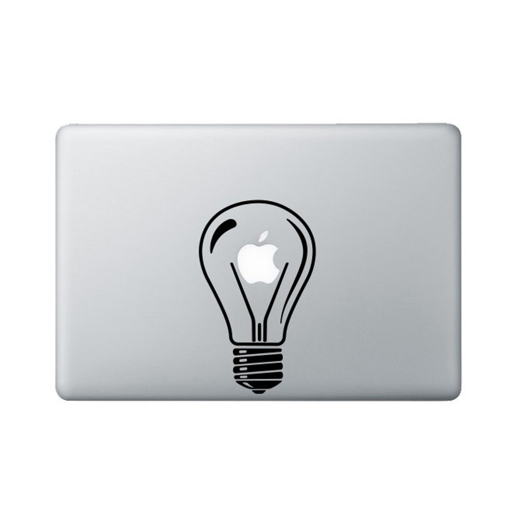 Lightbulb MacBook Decal - Bulb Laptop Decal - Apple Decal - Etsy