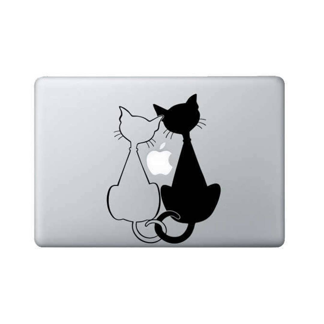 Two Cats MacBook Decal: Kitty Laptop Sticker - Etsy