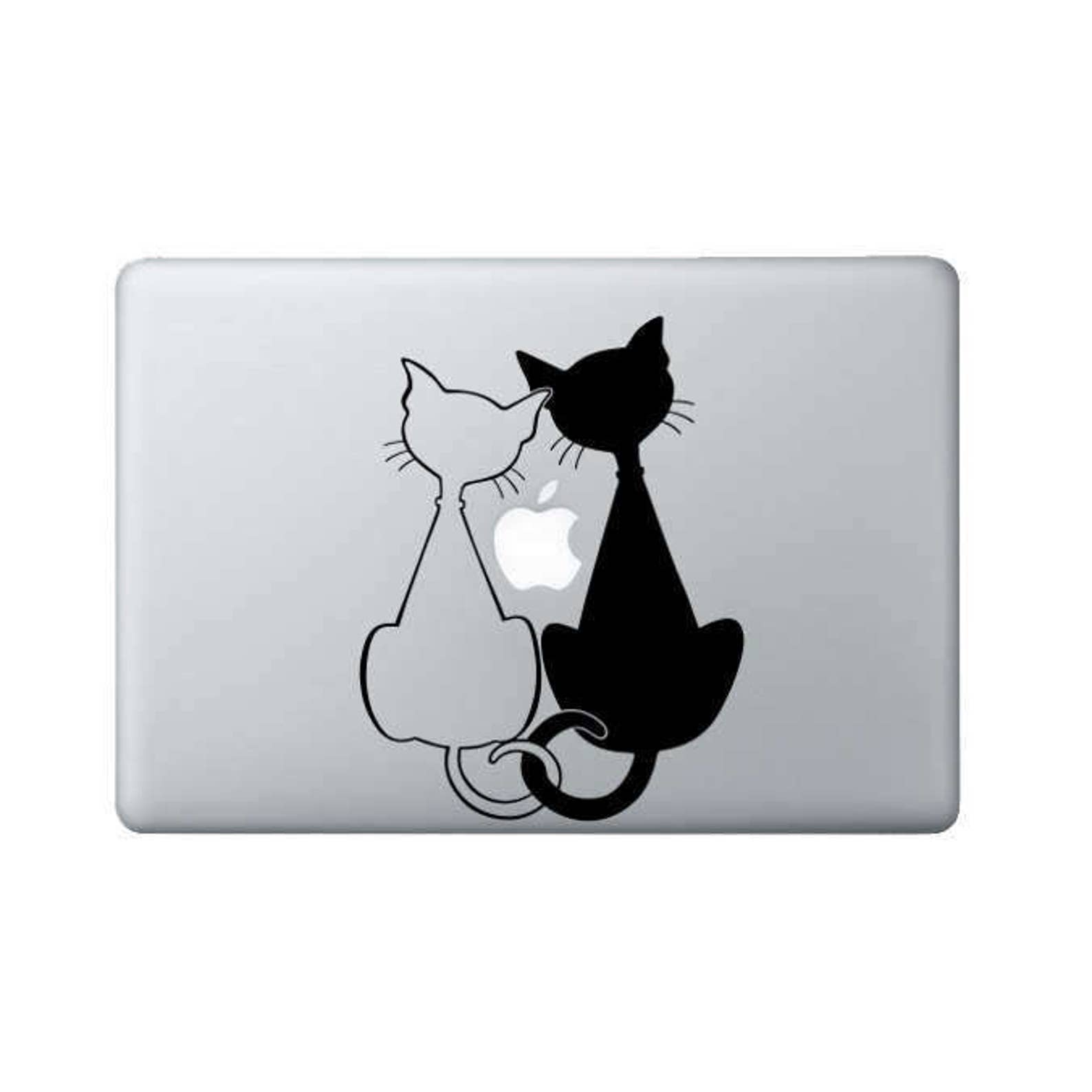 Two Cats Macbook Decal Kitty Laptop Sticker Kitties - Etsy