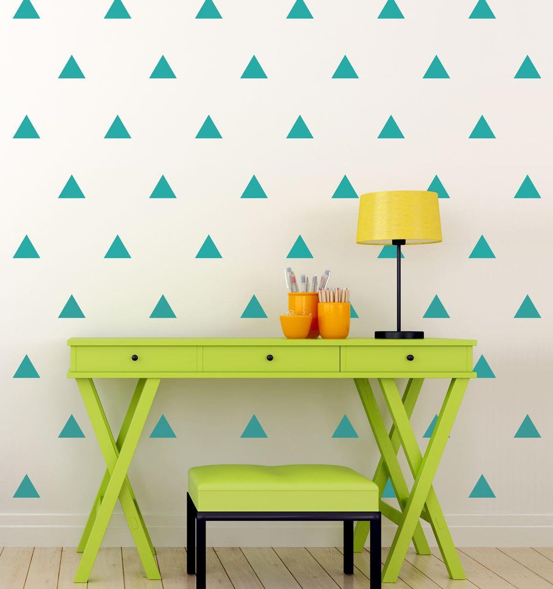 Triangle Wall Decal Set: Geometric Pattern Wall Art, Multiple Sizes - Etsy