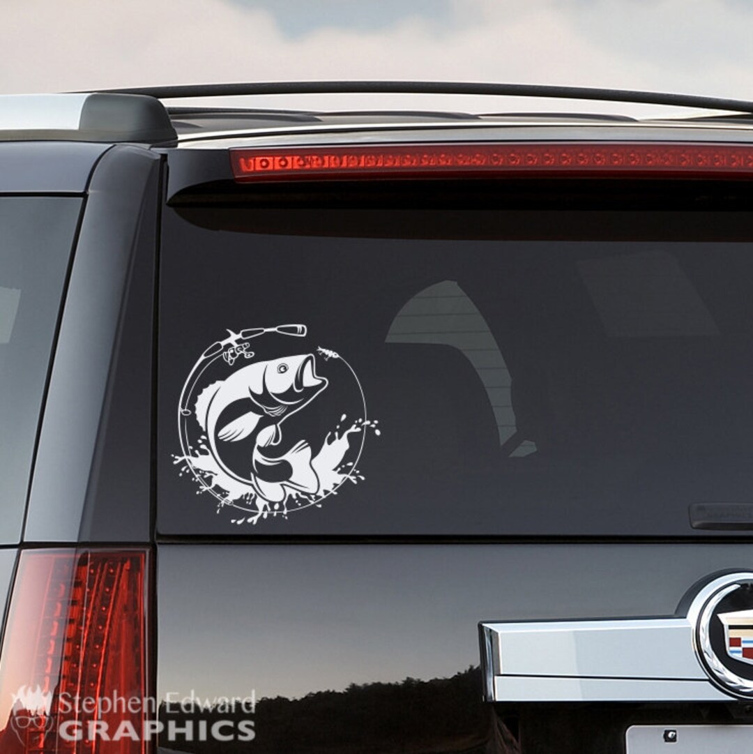 Bass Fishing Car Decal: SUV, Truck Vinyl Sticker - Etsy