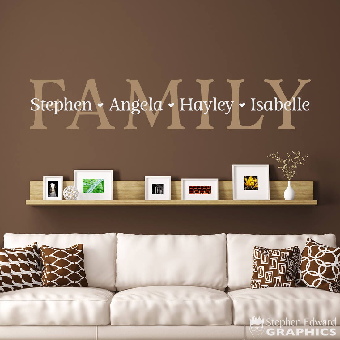Family Wall Decal With Names Personalized Decal Gallery - Etsy
