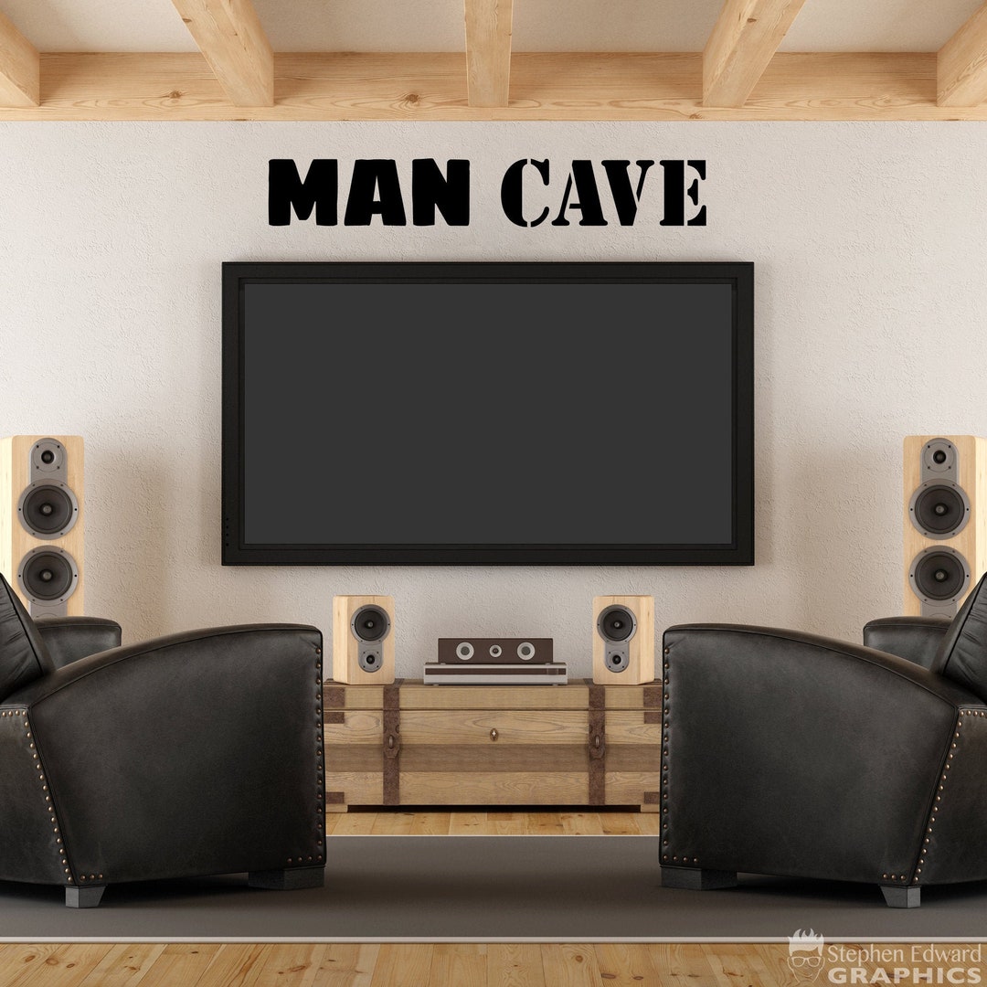 Man Cave Decal | Husband Gift | Man Wall Art - Etsy