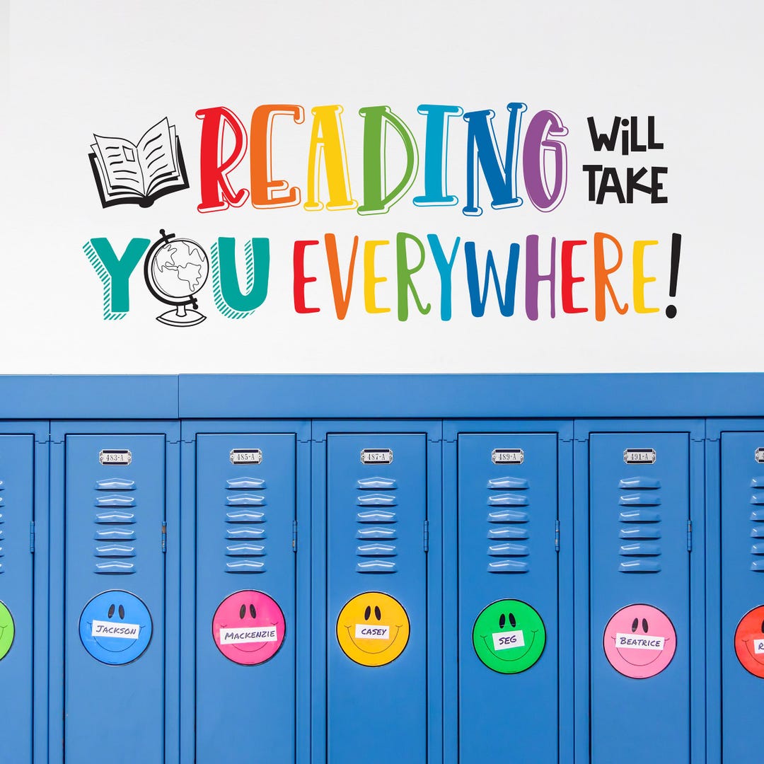 Reading Will Take You Everywhere Wall Decal: Classroom Library Decor ...