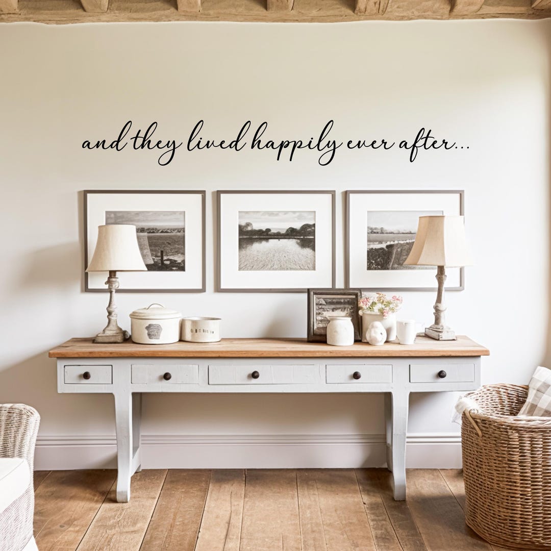 And They Lived Happily Ever After Wall Decal | Couple Decor | Wedding ...