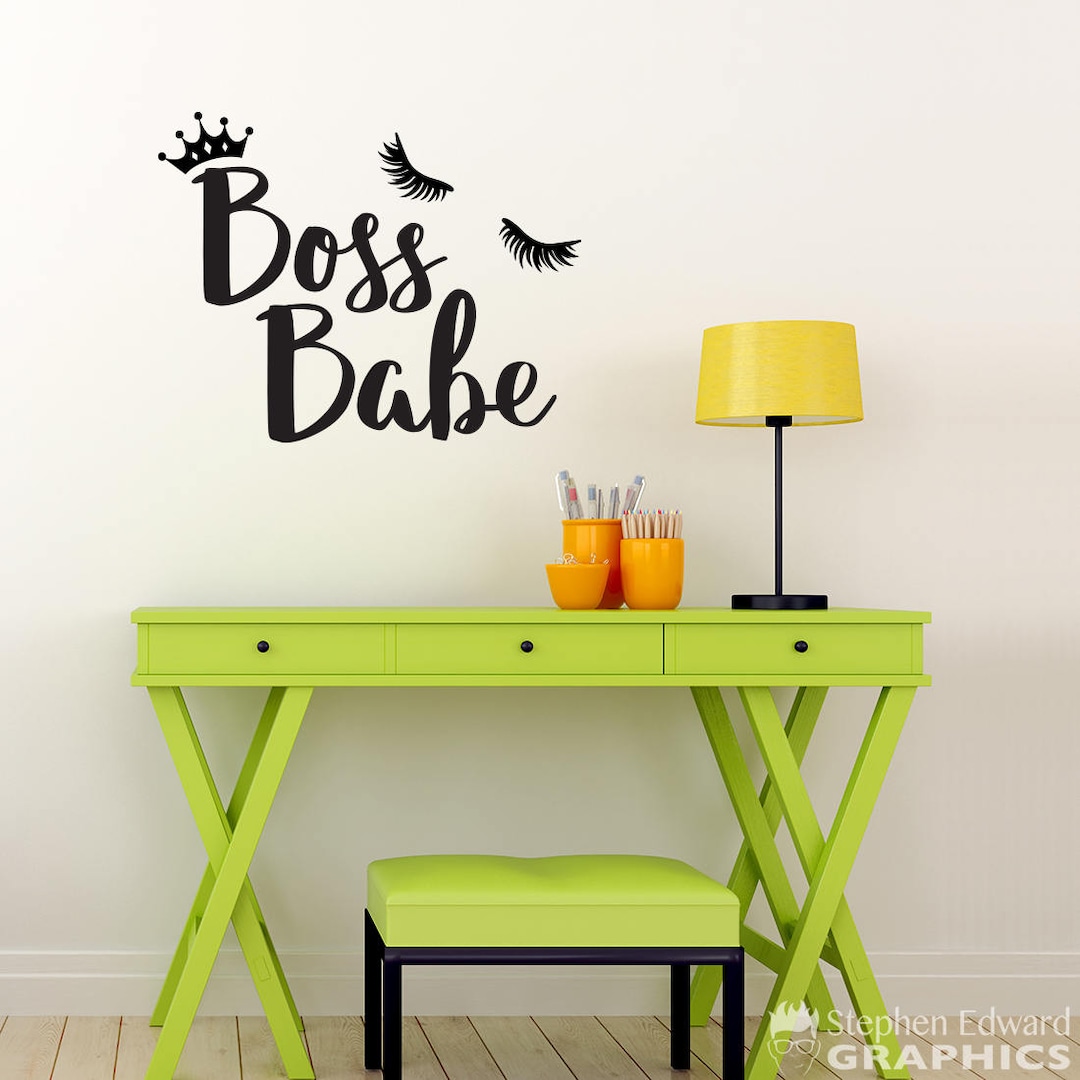 Boss Babe Wall Decal | Girl Office Decor | Boss Sticker Wall Art - Etsy