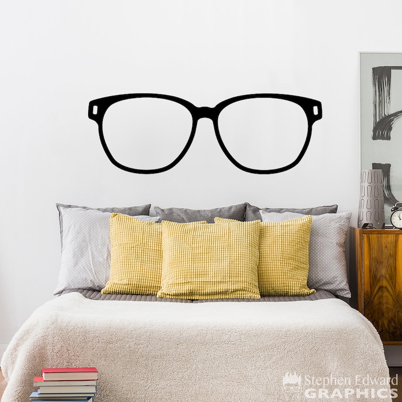Nerd Glasses Wall Decal Nerd Decor Glasses Wall Art | Etsy