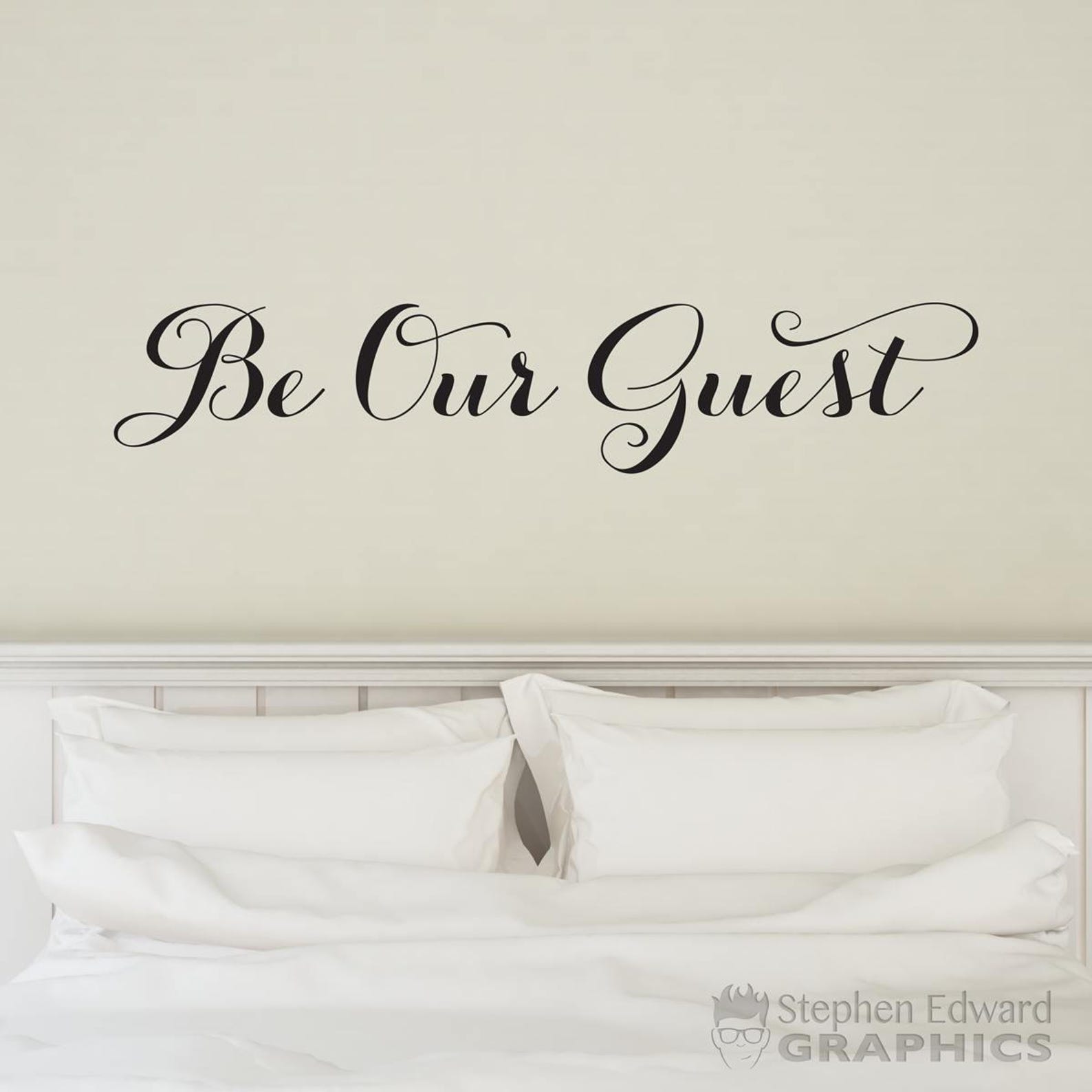 Be Our Guest Decal Guest Room Wall Sticker Bedroom Vinyl - Etsy