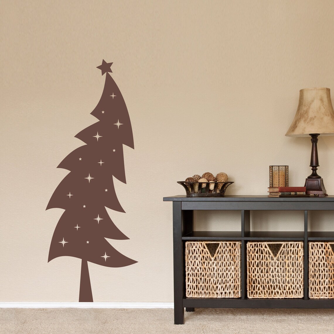 Christmas Tree Decal Holiday Wall Decor Xmas Vinyl - Etsy
