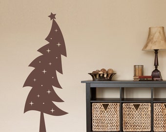 Christmas Tree Vinyl Decal: Holiday Decor - Etsy
