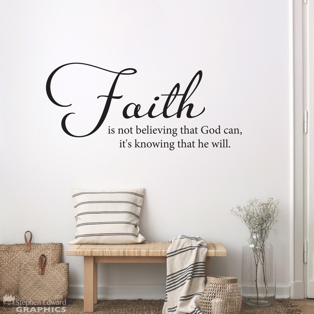 Faith Quote Wall Decal: Christian Home Decor - Etsy