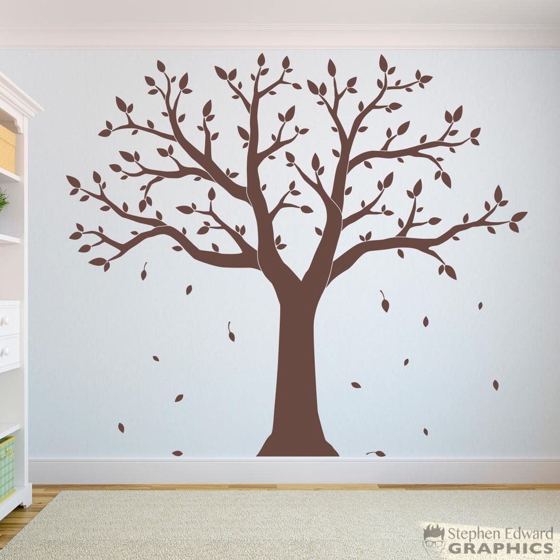 Family Tree Decal Tree With 158 Leaves Wall Decor Multiple | Etsy