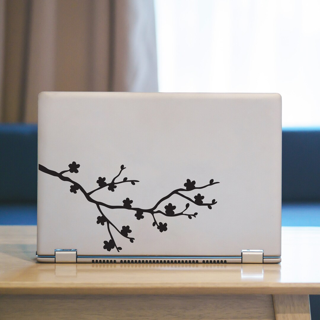 Cherry Blossom Laptop Decal | Flower Sticker | Japanese Decoration - Etsy